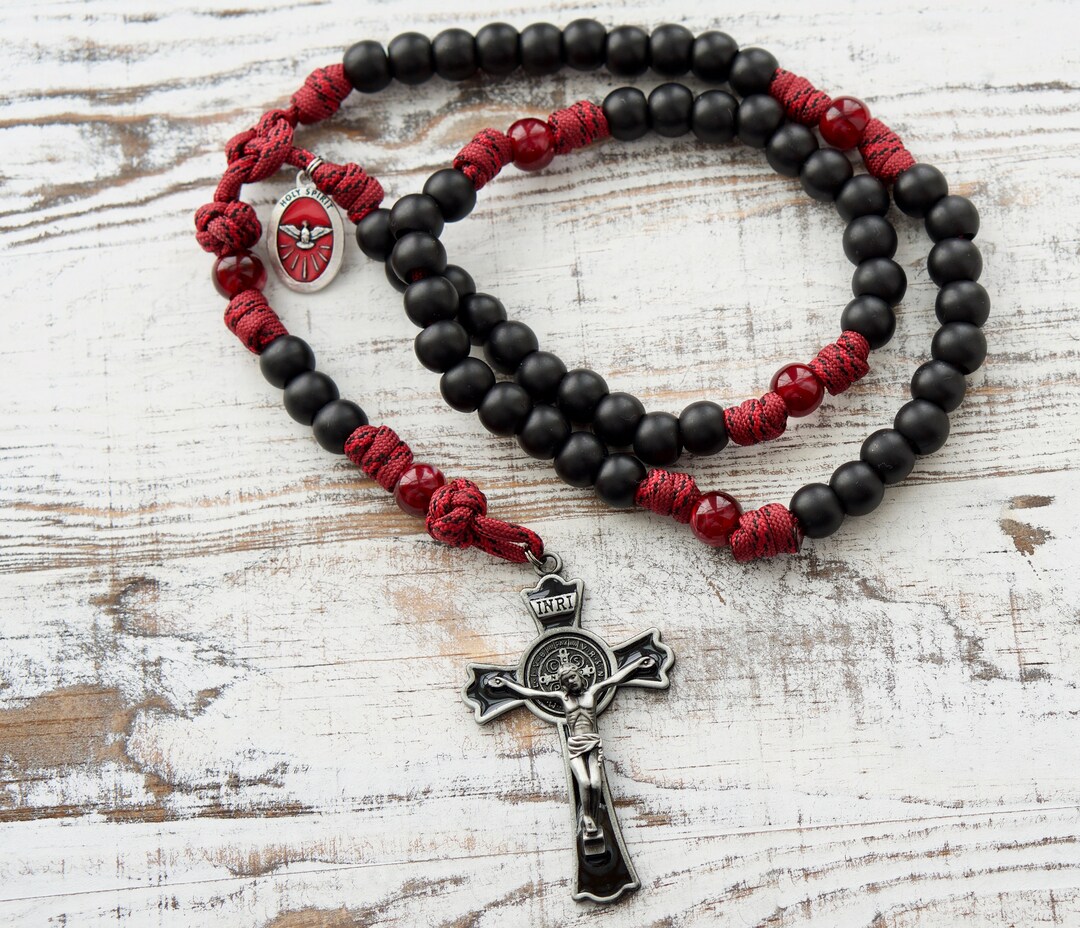 The Crimson Shield Holy Spirit Confirmation Rosary 5 Decade Catholic ...