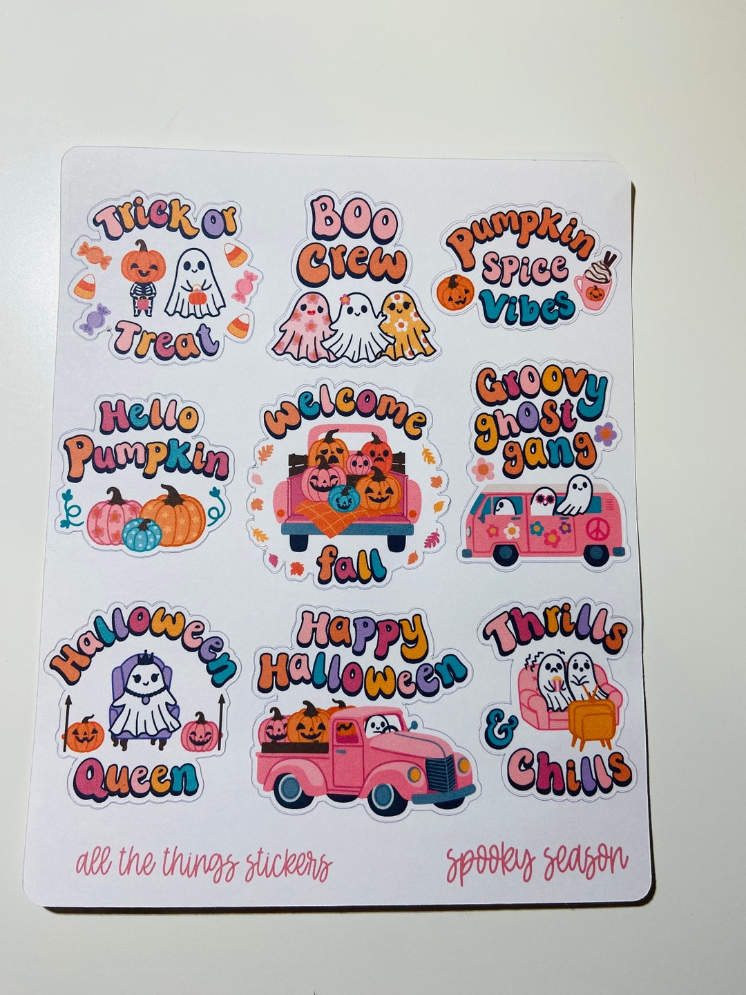 Planner Spooky Season Sticker Sheets - Etsy