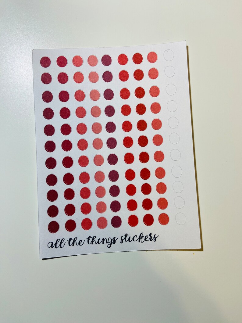 Functional Planner Sticker Set-red - Etsy