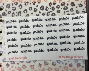 Youtube Custom Vinyl Decal Car Sticker Personalized Vinyl Text Decals ...