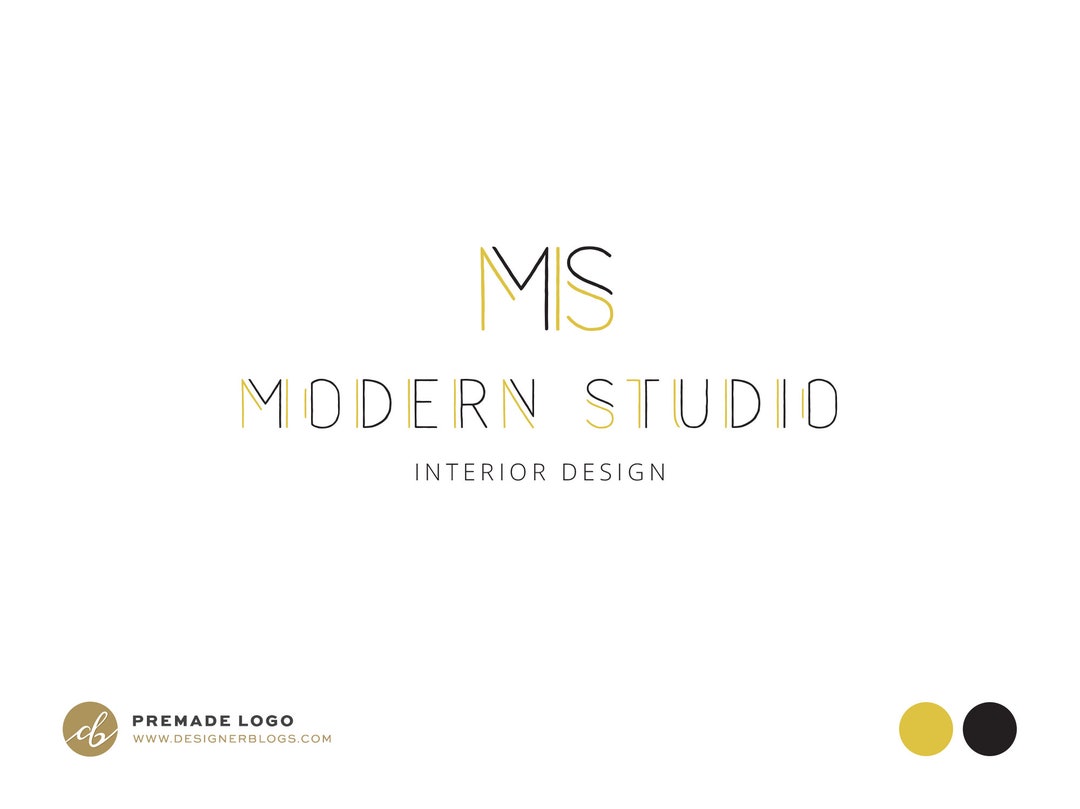 Interior Design Logo, Modern Logo, Photography Logo, Premade Logo ...