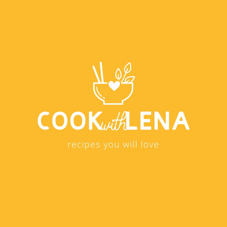 Cooking Modern Blog Logo, Premade Culinary Brand, Simple Food Truck ...