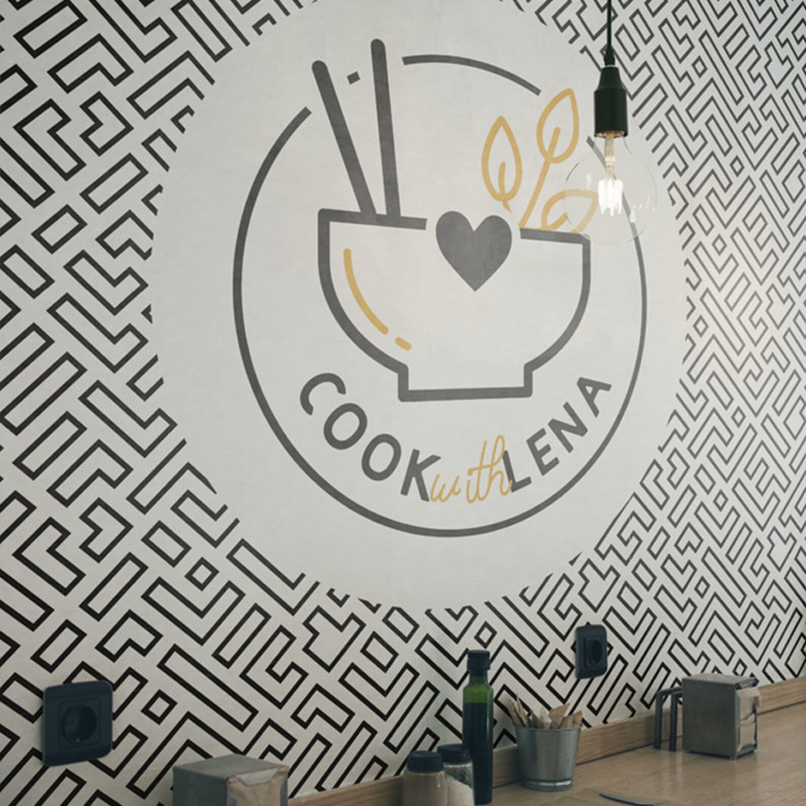 Cooking Modern Blog Logo, Premade Culinary Brand, Simple Food Truck ...