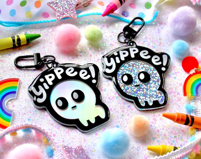 YIPPEE TBH Creature 2.5" Holographic Acrylic Charm - Etsy