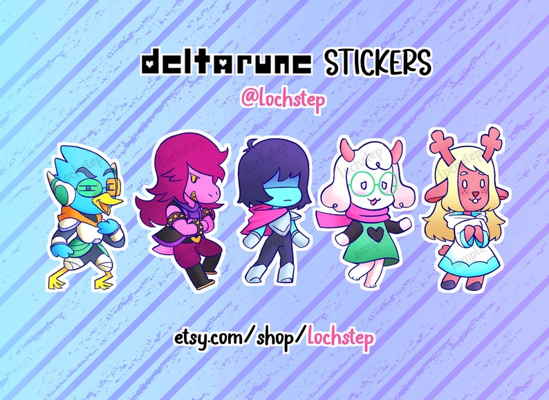Deltarune Vinyl Stickers Ralsei Kris Susie Noelle and | Etsy