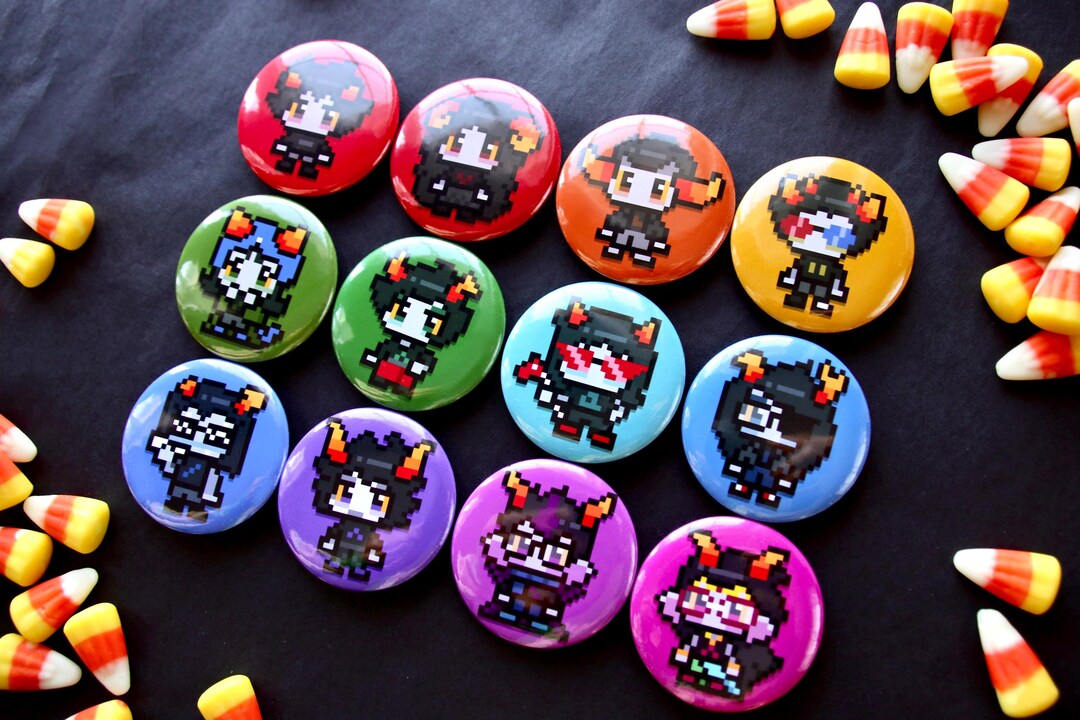 Pixel Homestuck Troll Pinback Buttons 44mm / 1.73 - Etsy UK