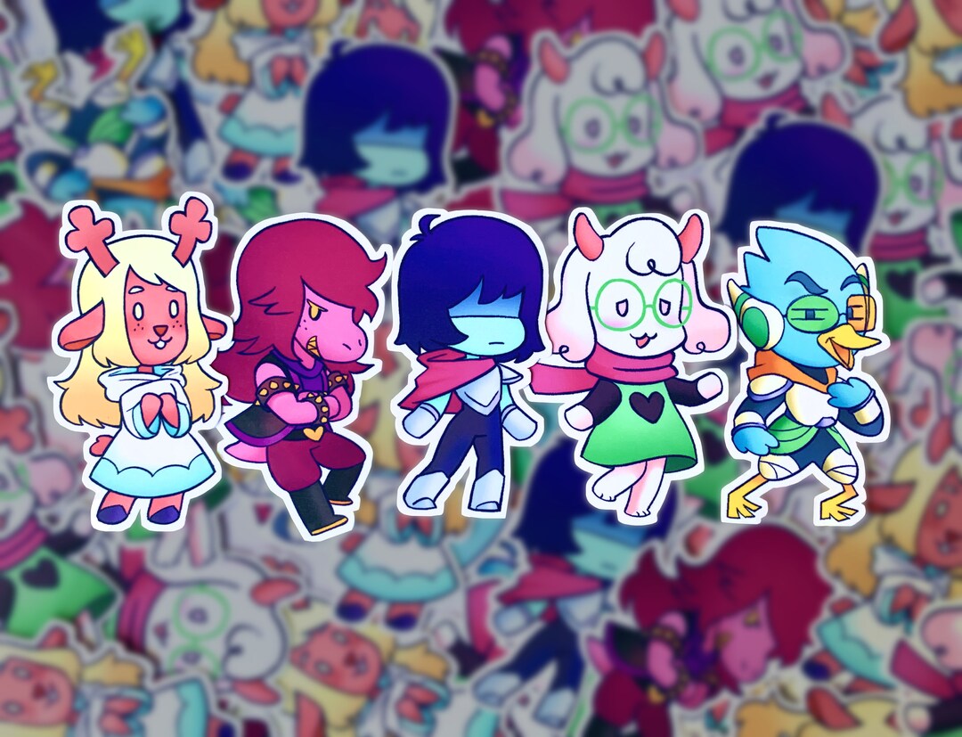 Deltarune Vinyl Stickers Ralsei Kris Susie Noelle and - Etsy
