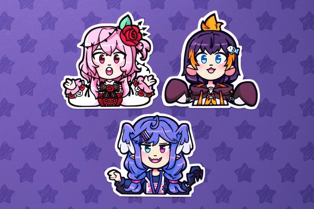 Nijisanji EN Obsydia Vinyl Stickers Selen Tatsuki, Rosemi Lovelock ...