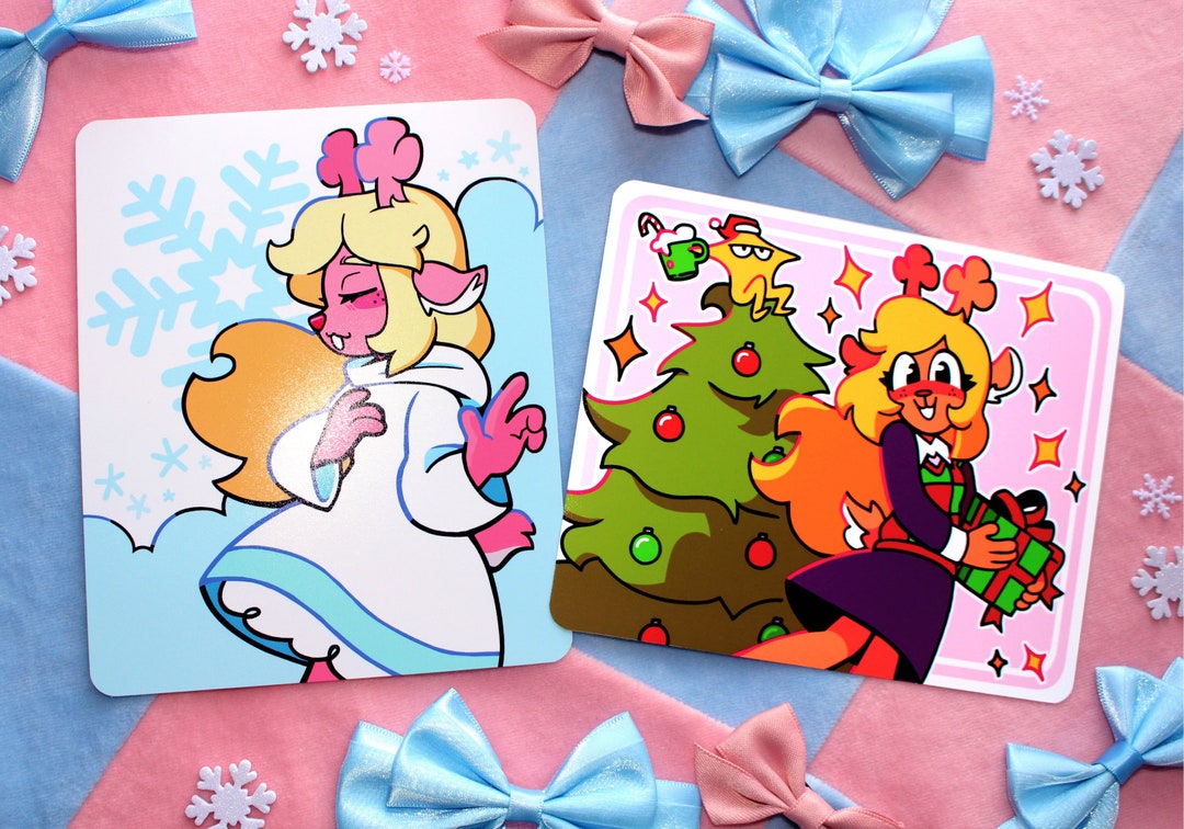 Deltarune Mini Prints — Noelle Holiday (light World & Dark World) - Etsy