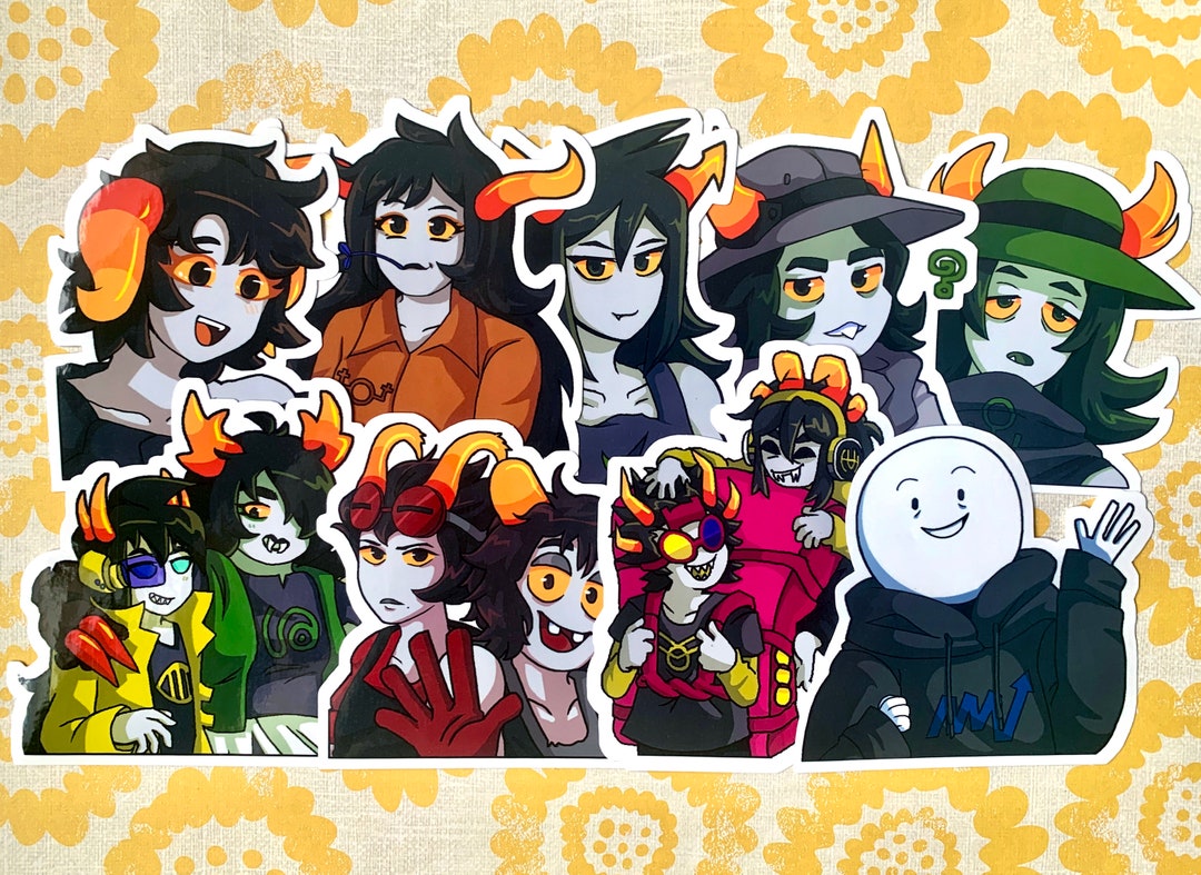 Hiveswap Friendsim 3 Stickers Chixie, Skylla, Polypa, Boldir, Charun ...
