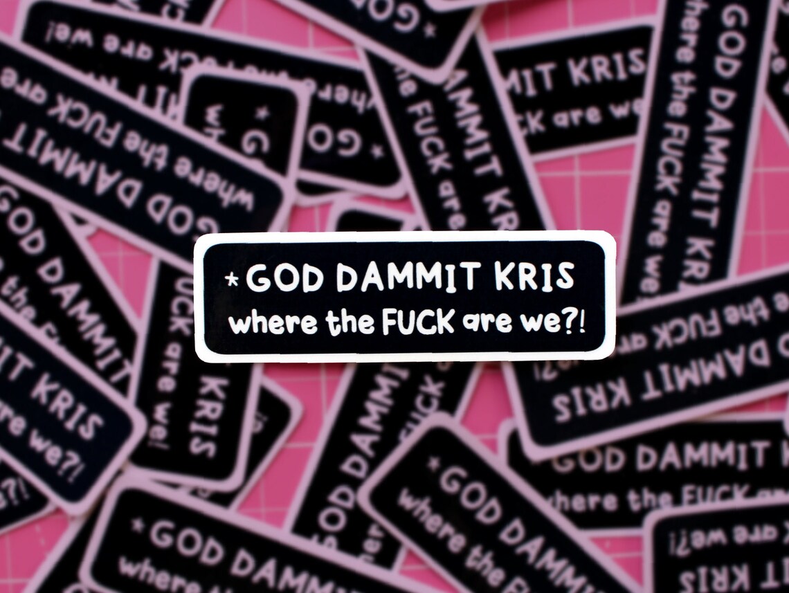 GOD DAMMIT KRIS Deltarune Vinyl Stickers Kris and Susie - Etsy