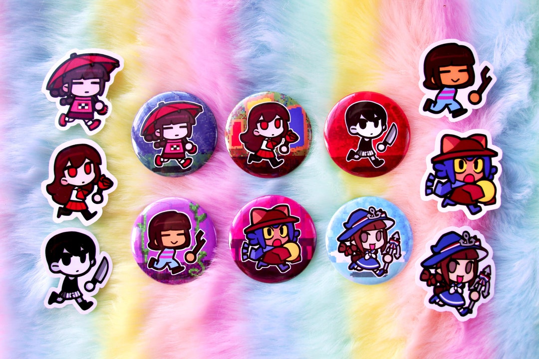 Indie RPG / RPG Maker Pinback Button + Sticker Set — Yume Nikki, Ib ...
