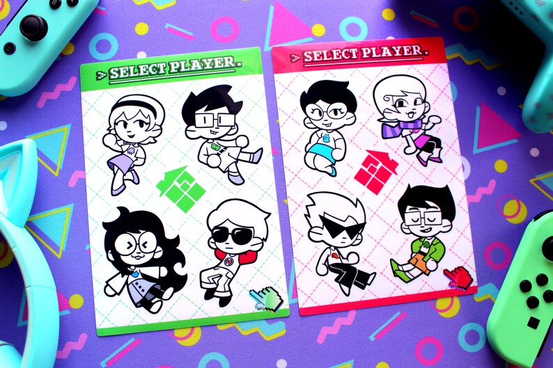 Homestuck beta & Alpha Kids Sticker Sheet Set - Etsy