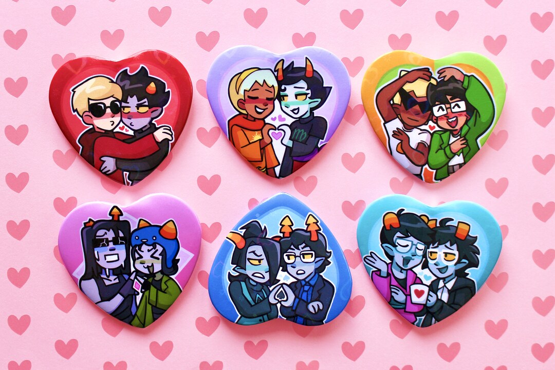 Homestuck Buttons—davekat, Rosemary, Dirkjake, Meowrails, Tagora/galekh ...