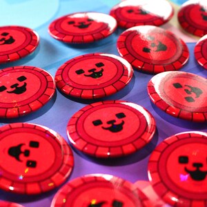 Deltarune Holographic Buttons C Round & Lancer - Etsy