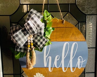 Spring Time Round Spring Summer Round Door Hanger Summer - Etsy