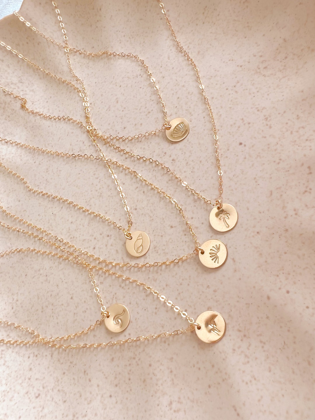 Personalized Disk Necklace/initials Necklace/personalized Circle Tag ...