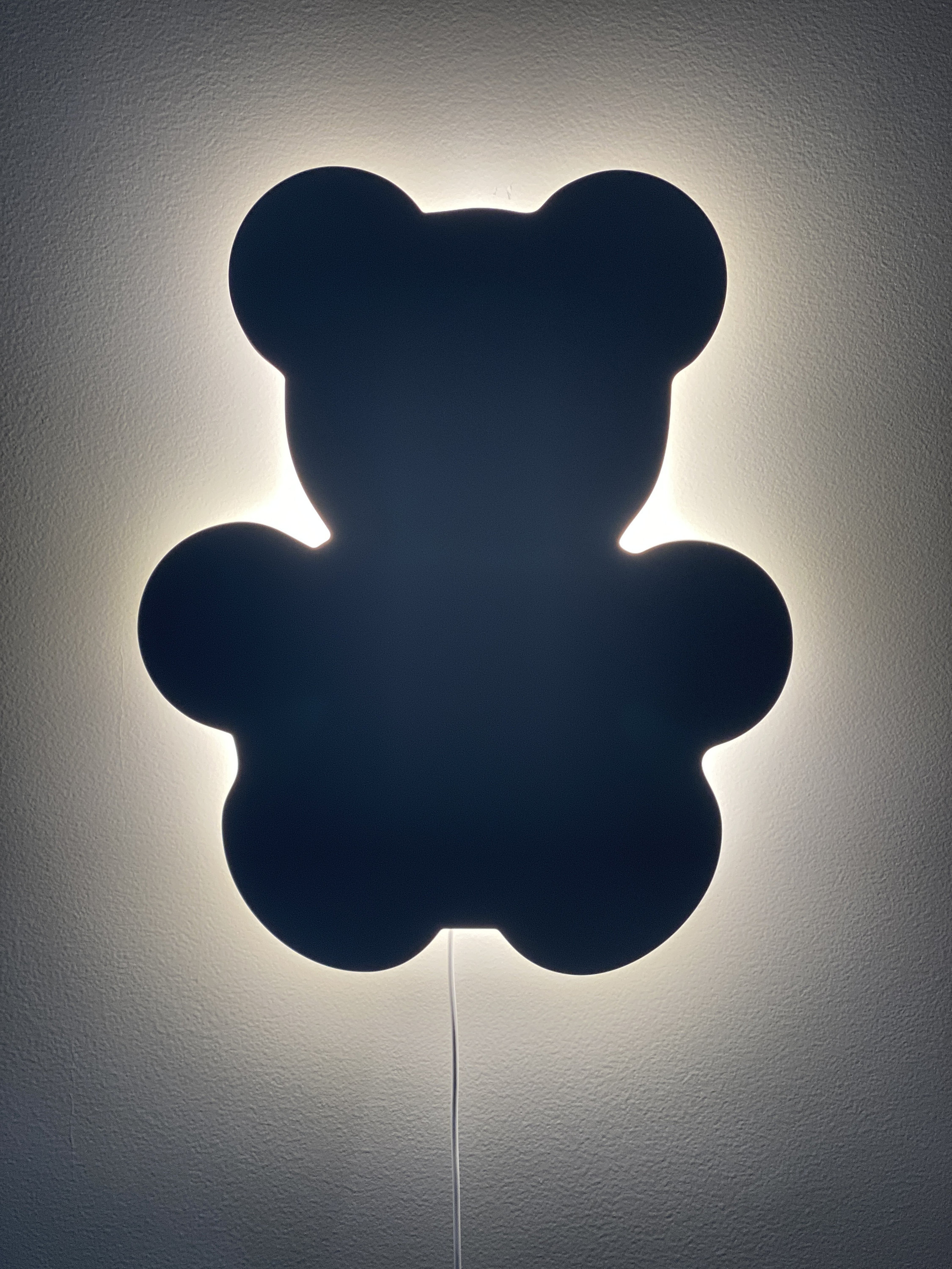 Wall LED Light Teddy, Kids Room Decoration, Baby Room Decor, Nursery ...