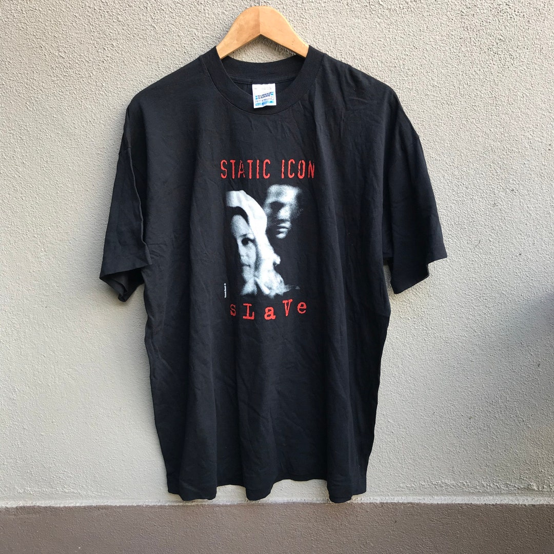 Vintage 90s STATIC ICON Band Slave Tee / Synth Pop Electronic / Extra ...