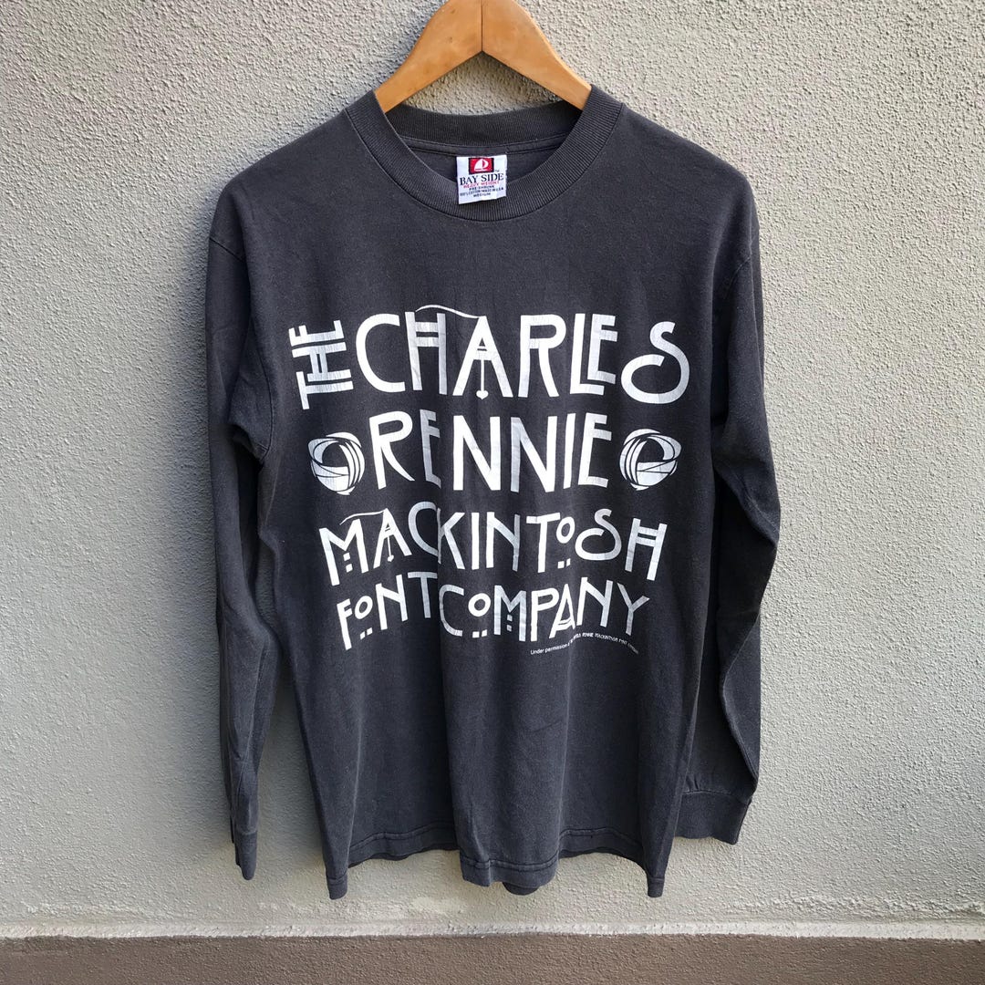 Vintage the CHARLES RENNIE MACKINTOSH Art Tee / Font Art / Longsleeves ...