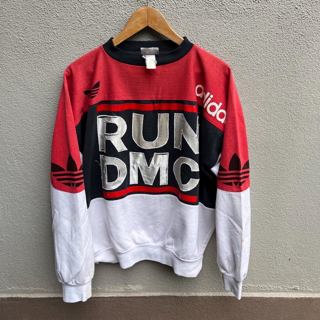 Vintage Rare 90s ADIDAS RUN DMC Rap Tee Crewneck / Hiphop / Rap Rock ...