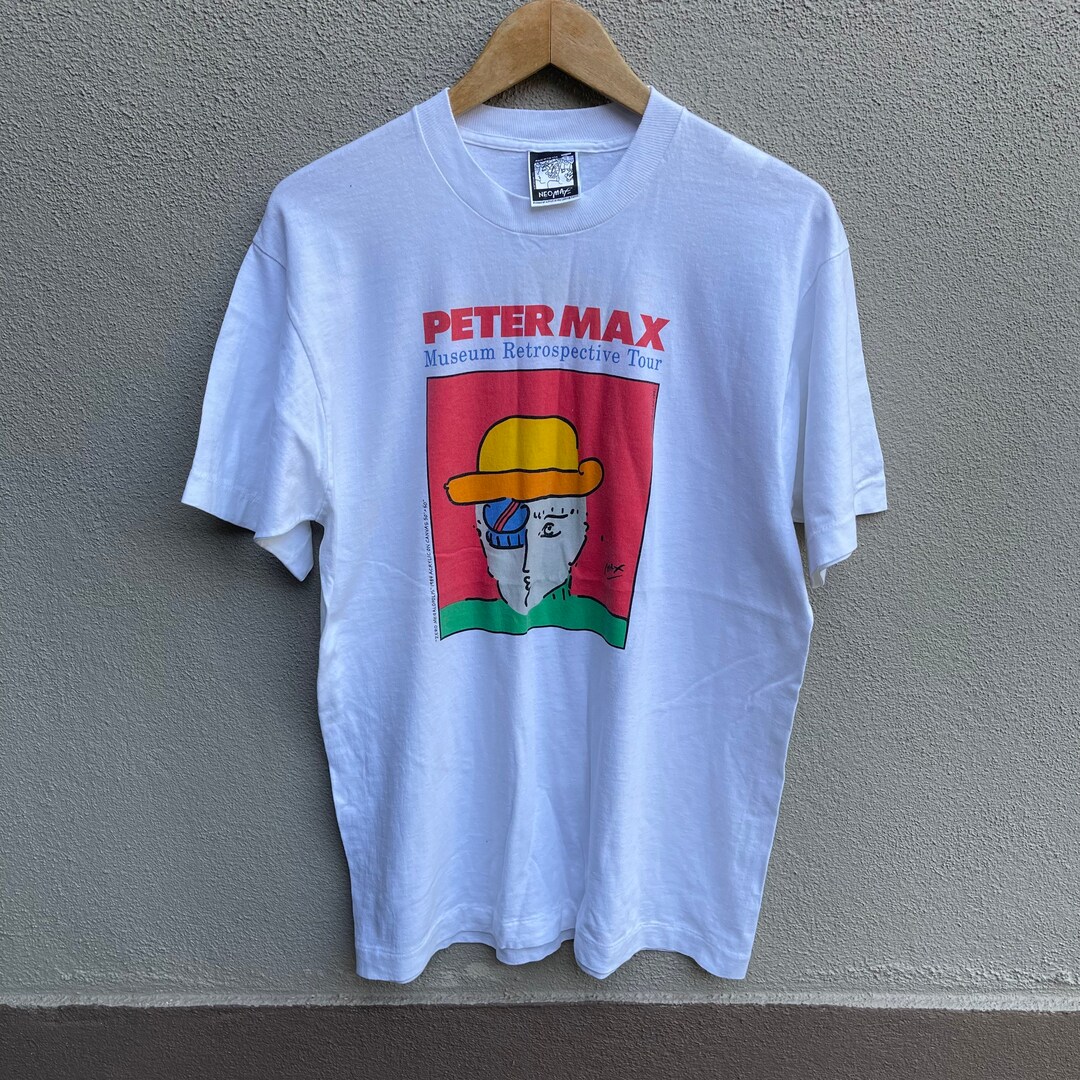 Vintage 90s PETERMAX Pop Art Tee / Neomax / Photo Art / Museum / Large ...