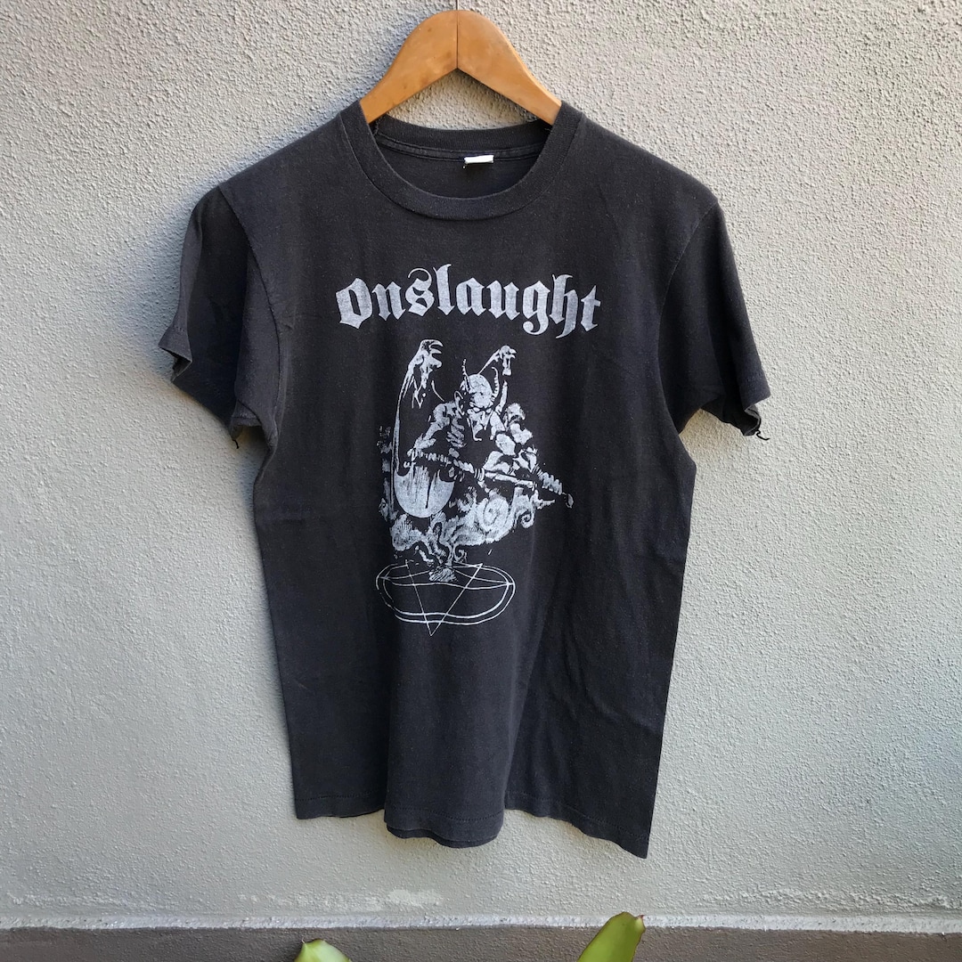Vintage Rare 80s ONSLAUGHT Band Tee / Thrash Metal / Metal Band ...