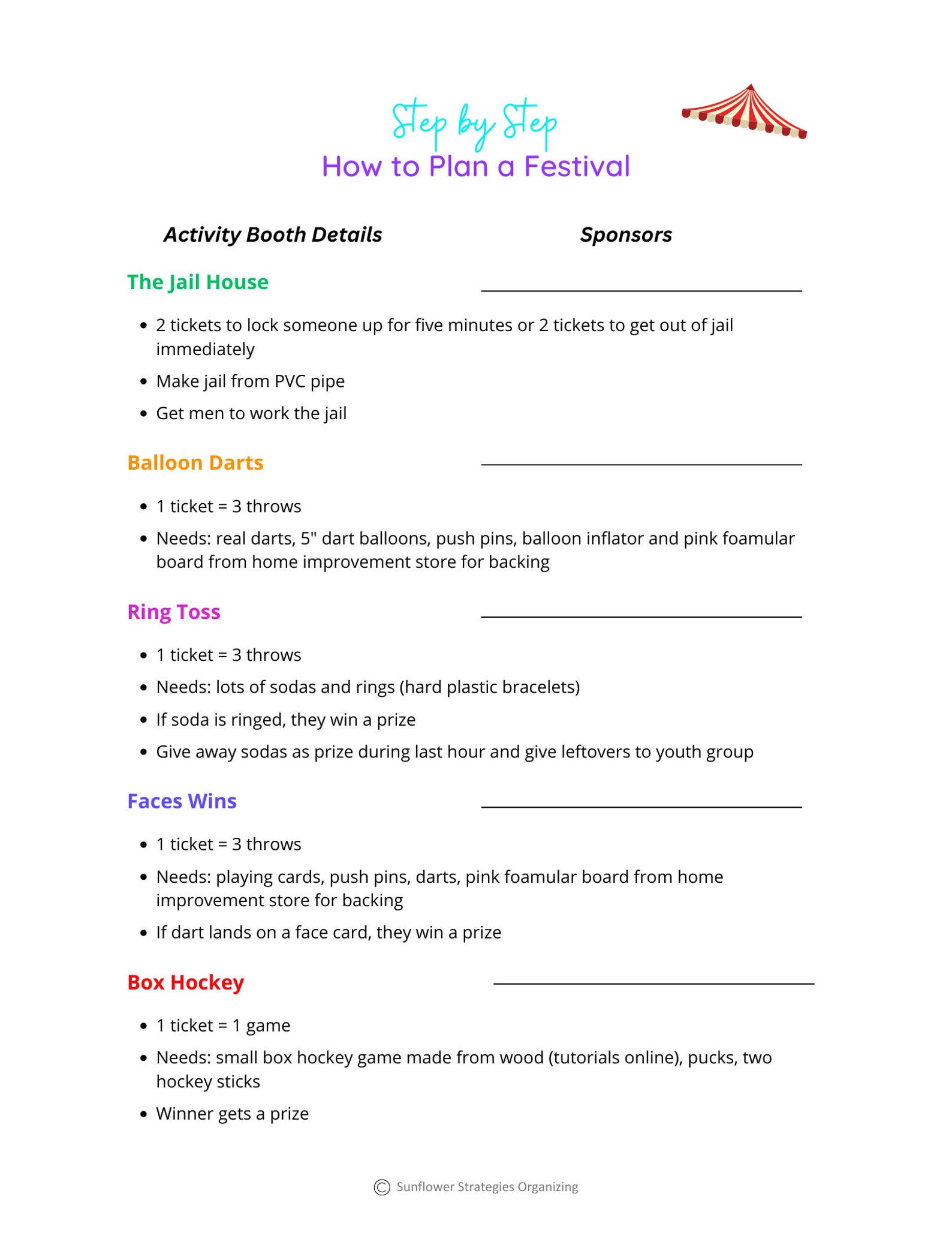 How to Plan a Festival, Church Fundraising, Group Fundraising, How to ...