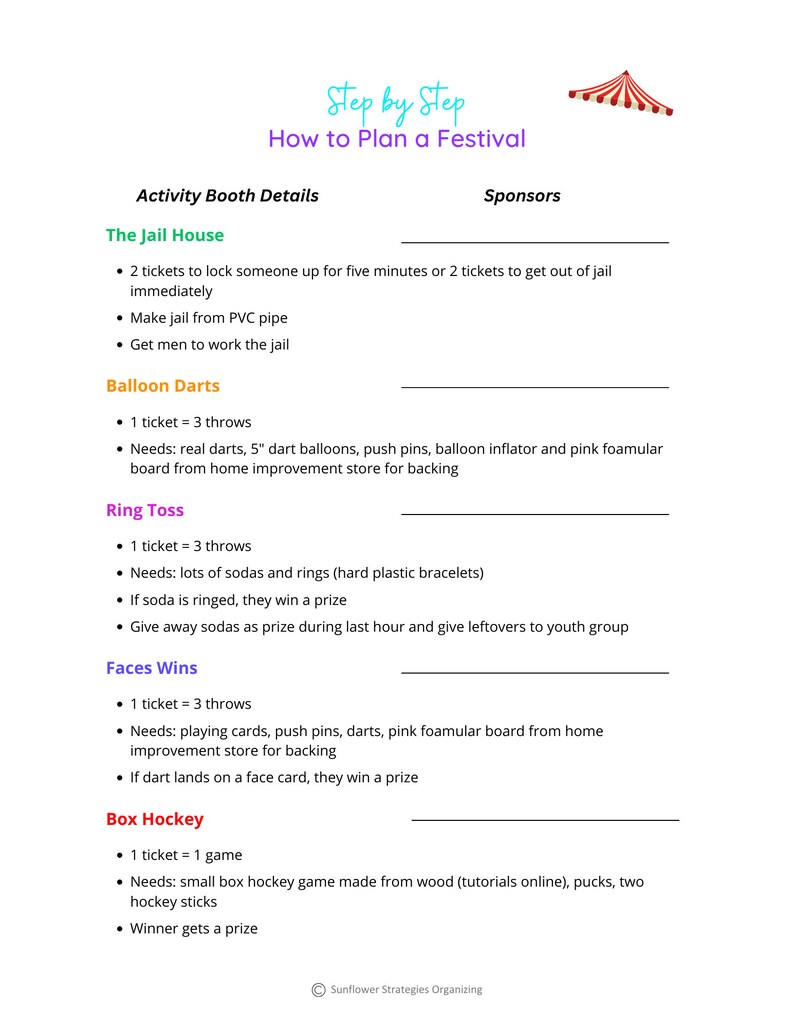 How to Plan a Festival, Church Fundraising, Group Fundraising, How to ...