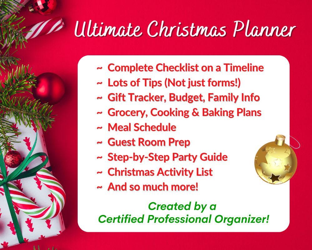 Printable Christmas Planner, Holiday Planner, Gift Tracker, Party ...