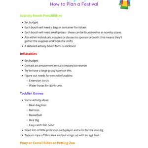 How to Plan a Festival, Church Fundraising, Group Fundraising, How to ...