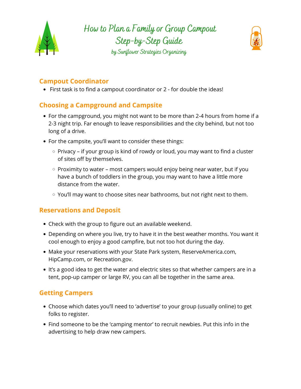 How to Plan a Family Campout, How to Plan a Group Campout, Family ...