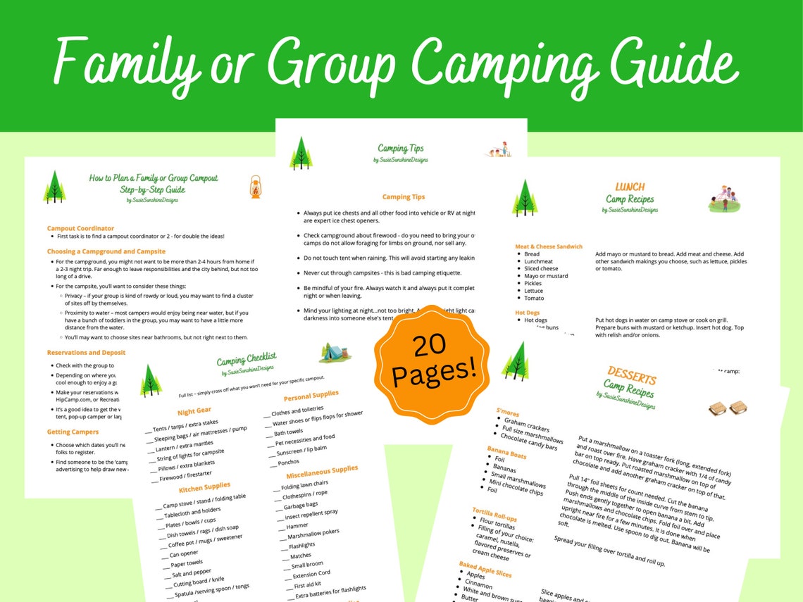 How to Plan a Family Campout, How to Plan a Group Campout, Family ...