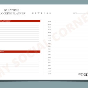 Printable Daily Planner, Time Blocking Schedule, Organize Your Day ...