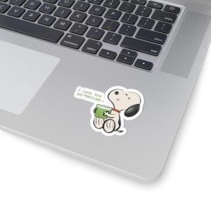 Snoopy I Love You so Matcha Cute Kiss-cut Stickers, Laptop Decal ...