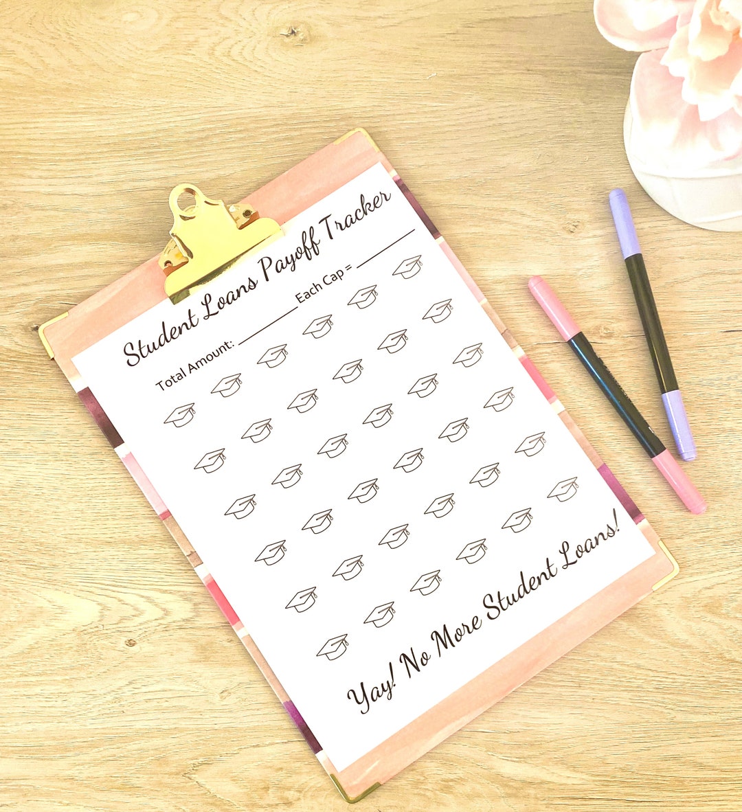 Student Loans Payoff Tracker Printable, PDF, US Letter Size, Student ...