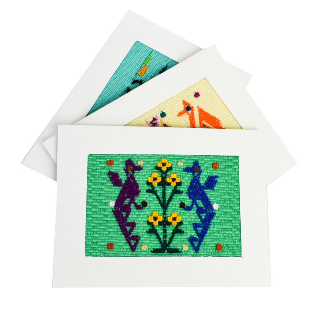 Tarjetas De Nota Hechas a Mano Con Textiles De Guatemala Nota - Etsy