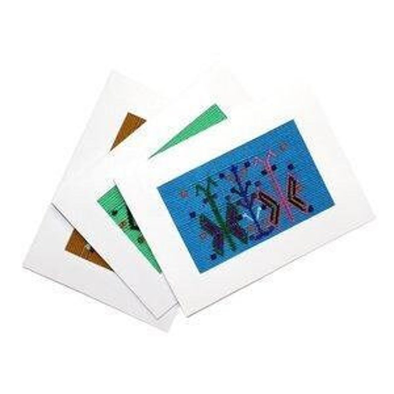Tarjetas De Nota Hechas a Mano Con Textiles De Guatemala Nota ...