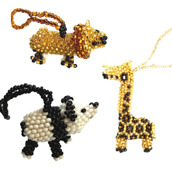Beaded Animal Keychain - Etsy