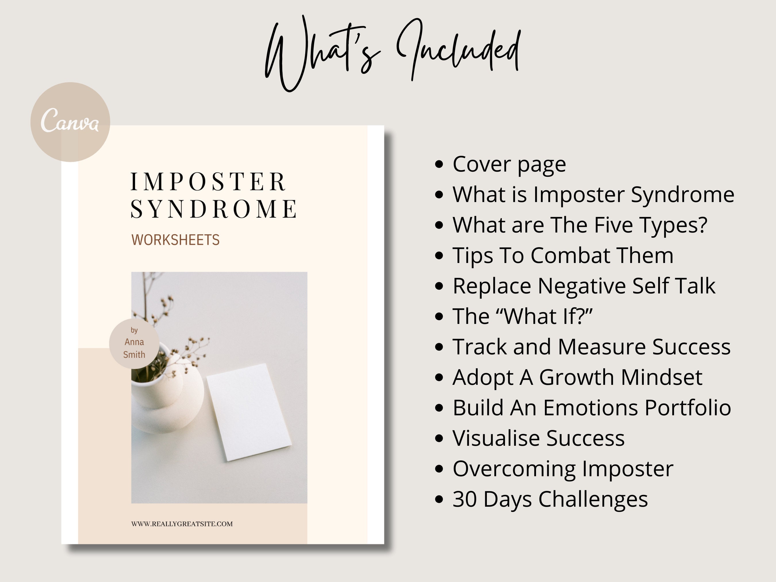 Imposter Syndrome Cycle Worksheets, Therapy Worksheet, CBT Worksheets ...