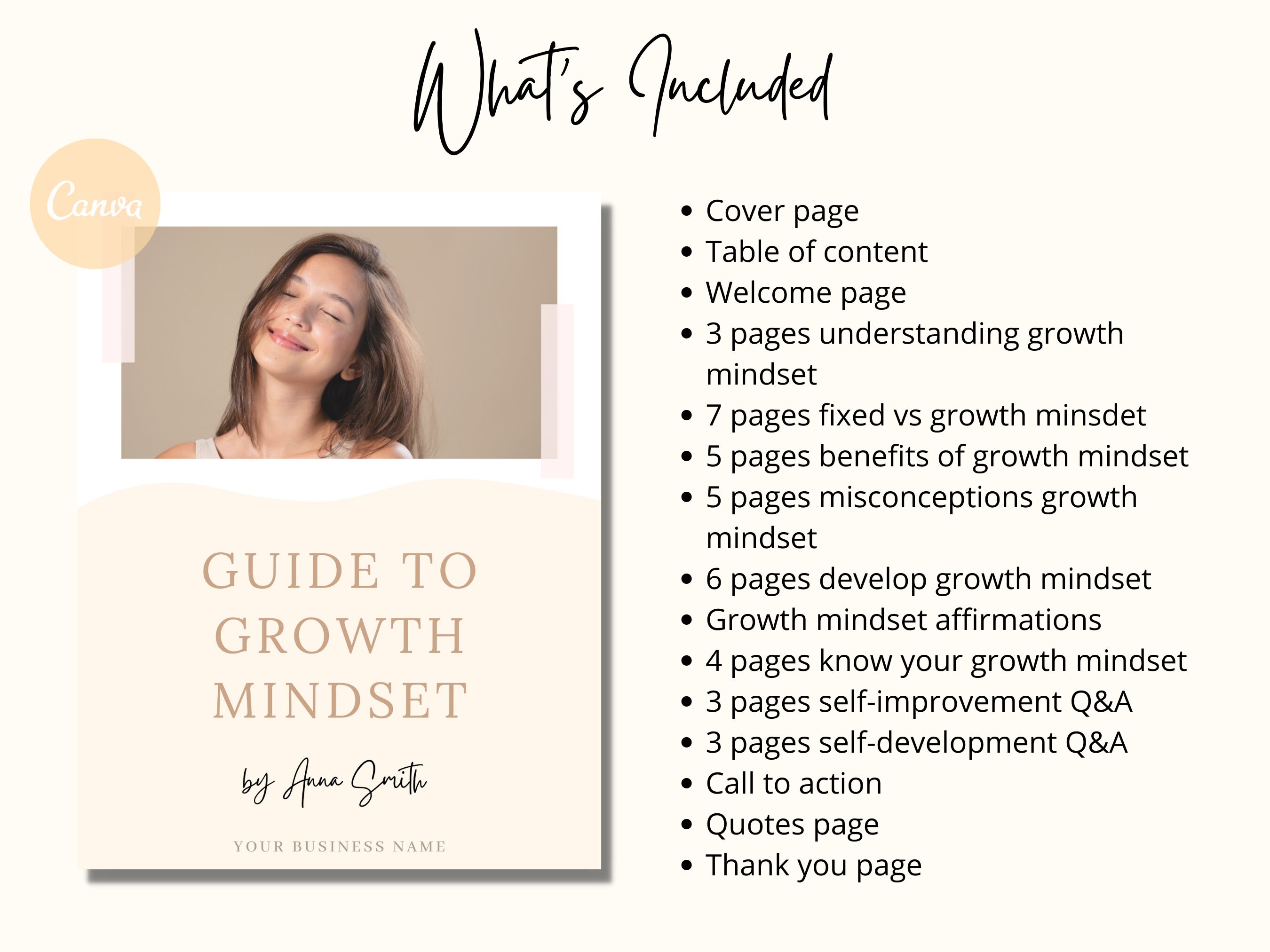Growth Mindset Coach Workbook, Done for You Growth Mindset, Guide to ...