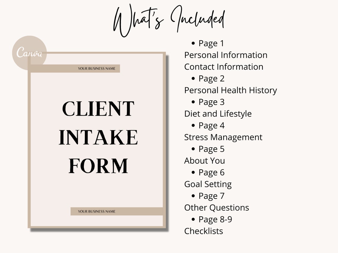 PLR Coaching Intake Forms, Coach Worksheets, Commercial Consultation ...