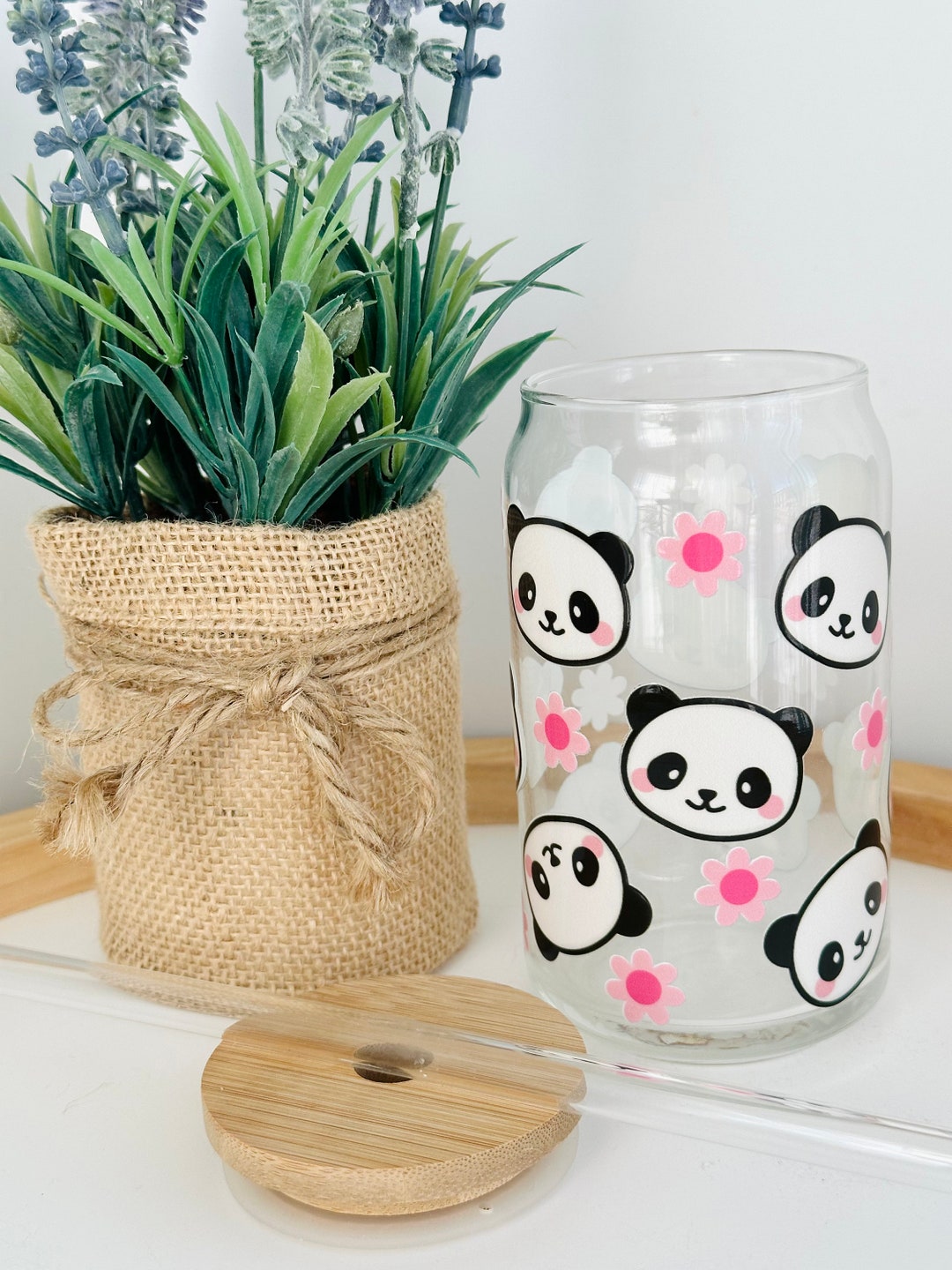 Panda Beer Can Glass| Cute Pandas Cup| Panda Glass Cup| Cute Animal Cup ...