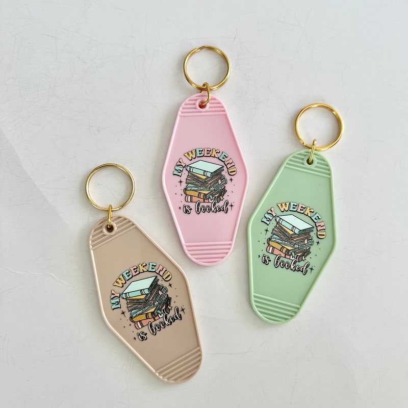 Bookish Keychain - Etsy