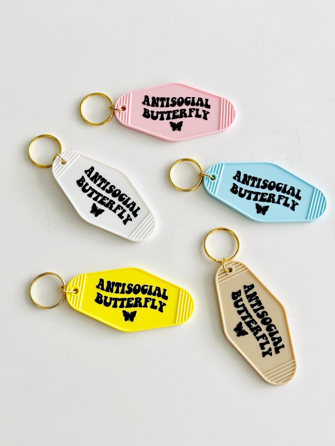 Retro Motel Keychain| Cute Motel Keychain| Antisocial Butterfly ...