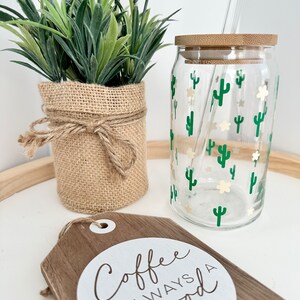 Mini Cactus Beer Can Glass Cactus Glass Cup Daisy Coffee - Etsy