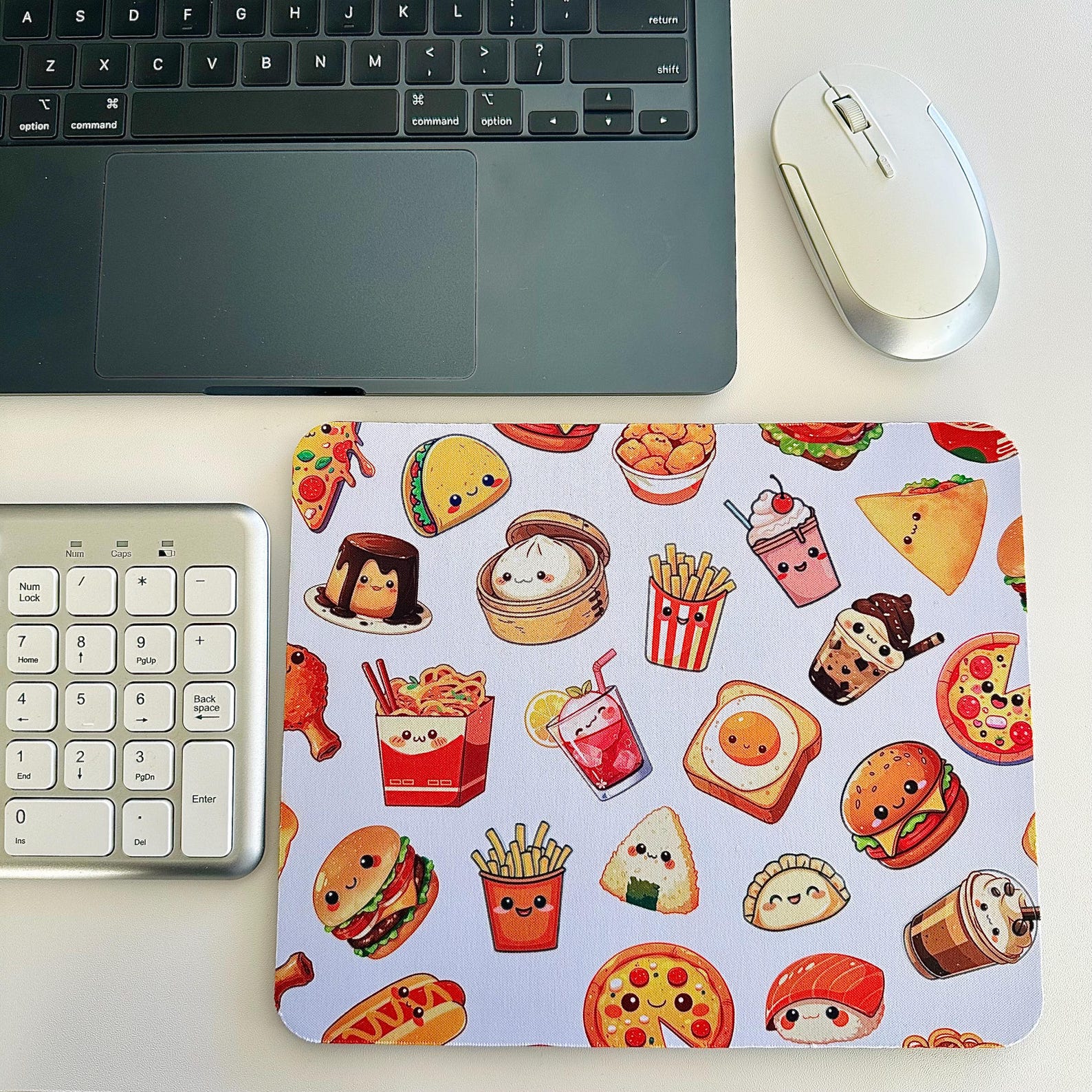 Kawaii Foods Mouse Pad| Cute Fast Food Snacks| Neoprene Mousepads ...