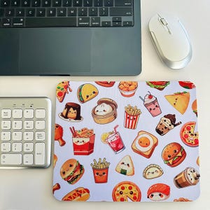 Kawaii Foods Mouse Pad| Cute Fast Food Snacks| Neoprene Mousepads ...