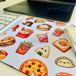 Kawaii Foods Mouse Pad| Cute Fast Food Snacks| Neoprene Mousepads ...