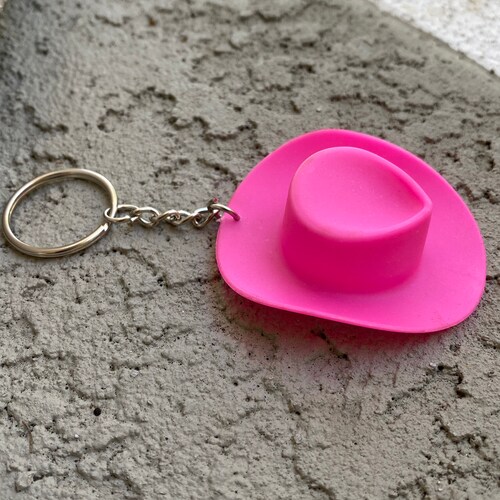 Pink Cowgirl Hat Keychain Cowboy Hat Keychain - Etsy